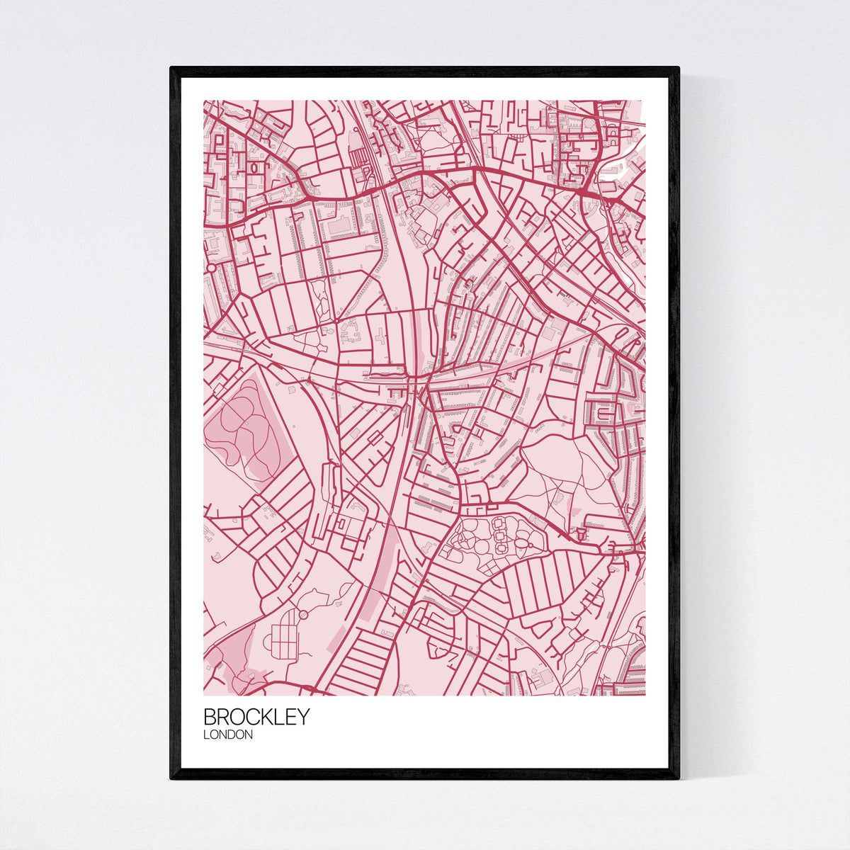 Brockley Map Art Print - Free International Shipping! - Mapply.co