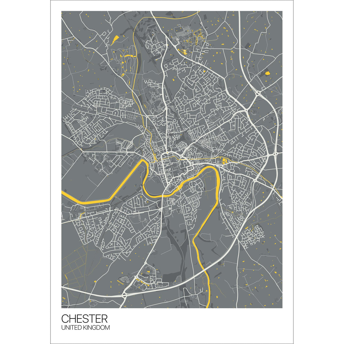 Chester Map Art Print - Free International Shipping! - Mapply.co