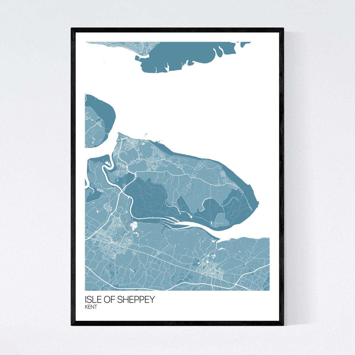 Isle of Sheppey Map Art Print - Free International Shipping! - Mapply.co