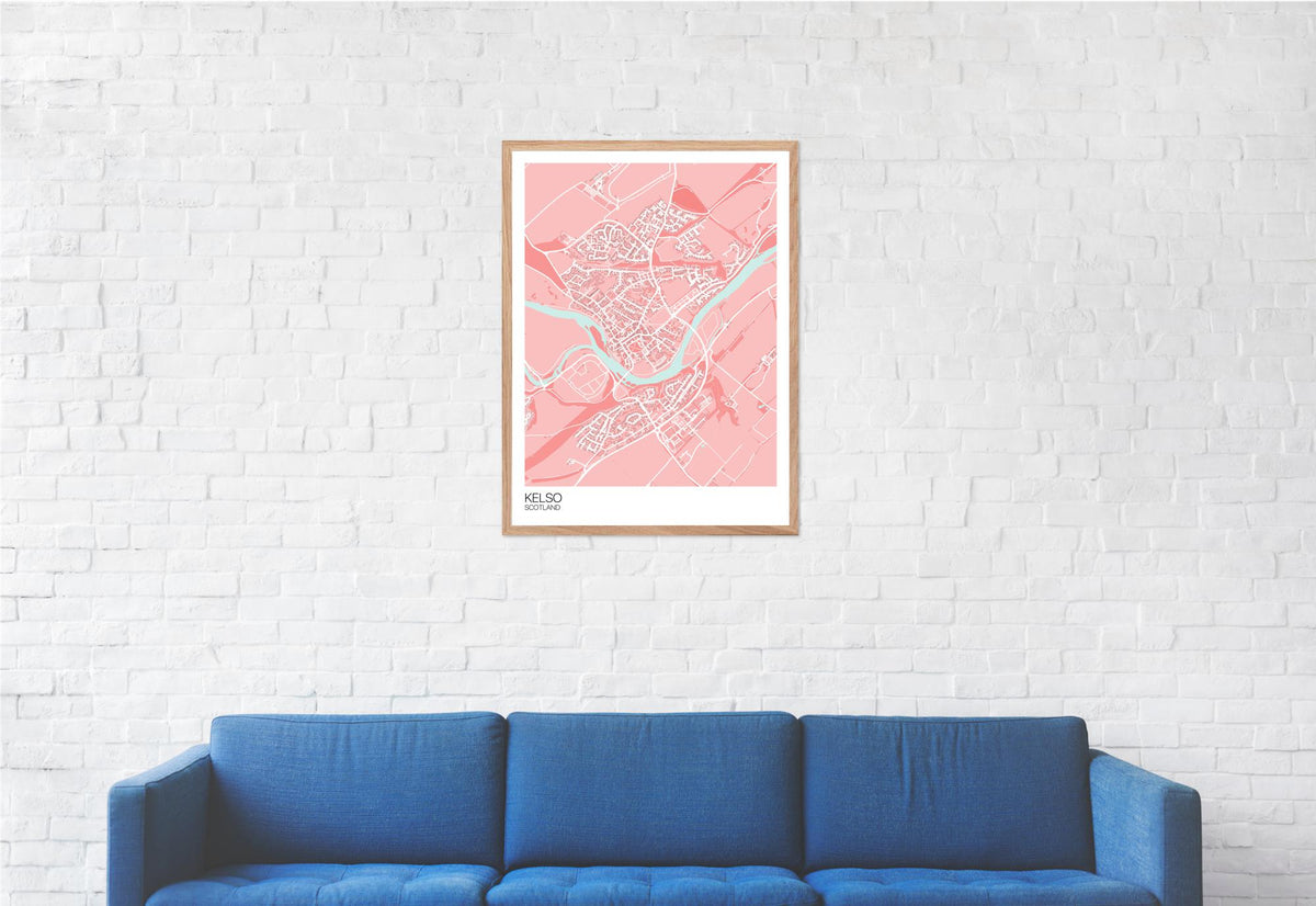 Kelso Map Art Print - Free International Shipping! - Mapply.co