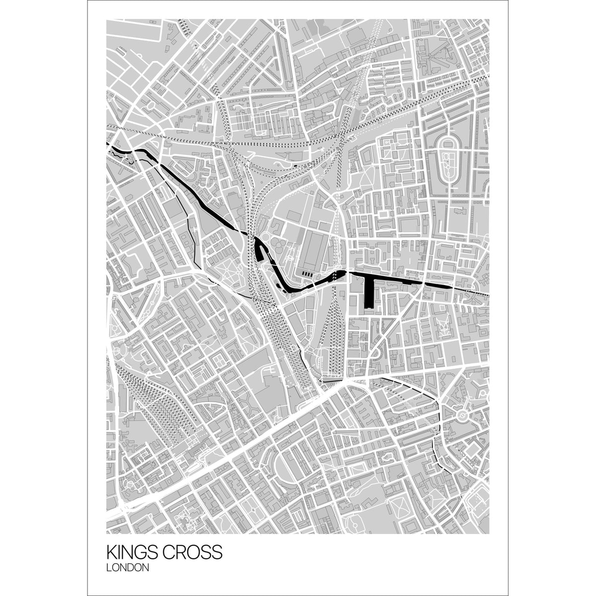 Kings Cross Map Art Print - Free International Shipping! - Mapply.co