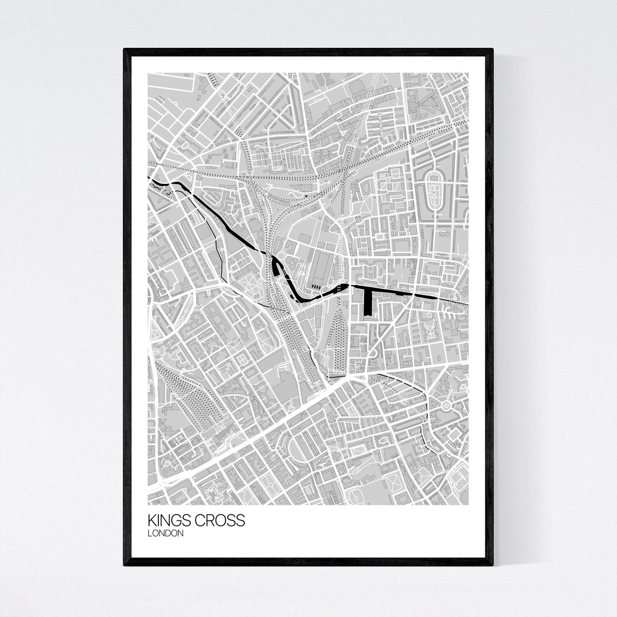 Kings Cross Map Art Print - Free International Shipping! - Mapply.co