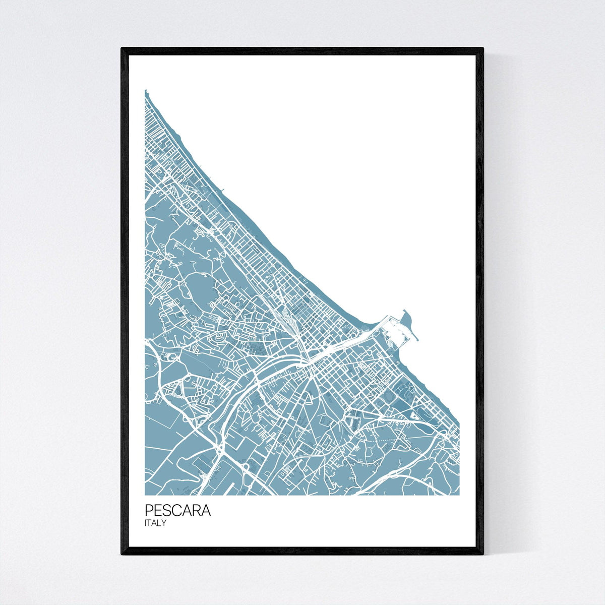 Pescara Map Art Print - Free International Shipping! - Mapply.co