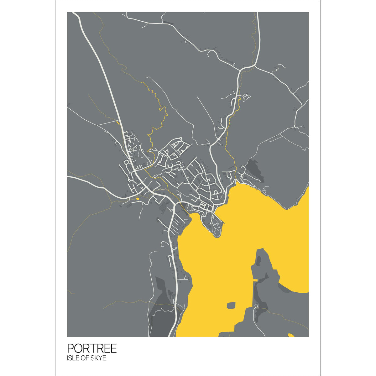 Portree Map Art Print - Free International Shipping! - Mapply.co