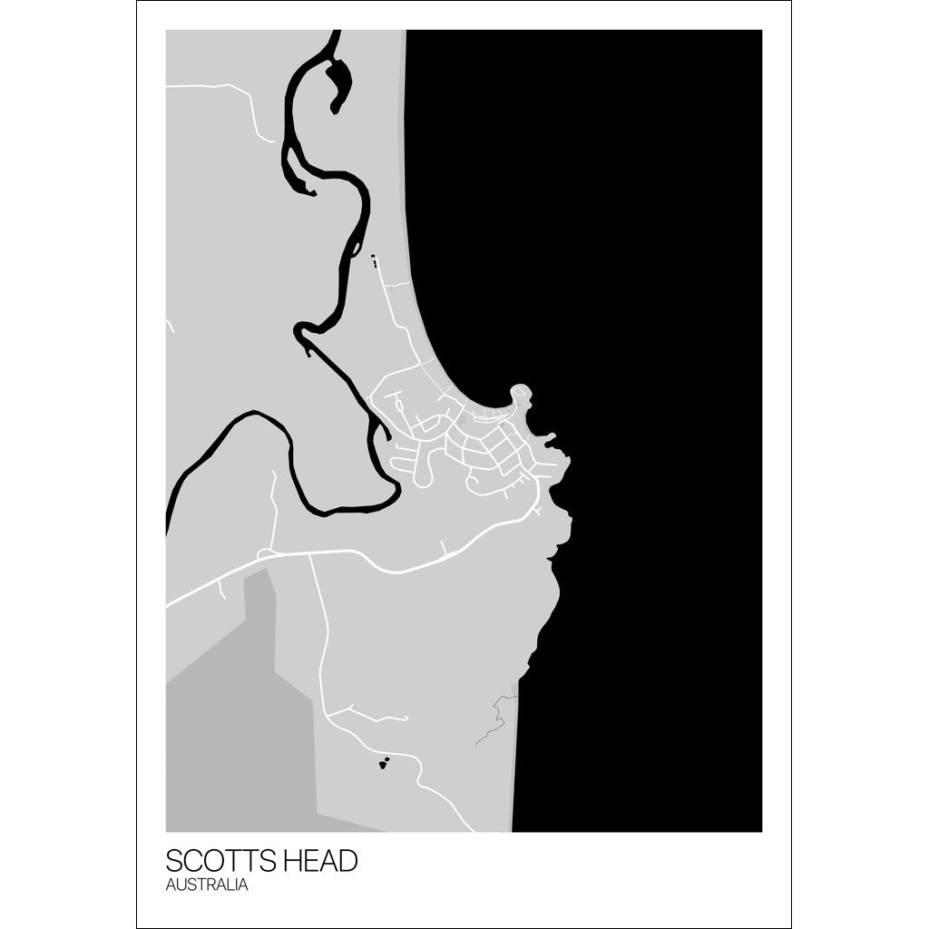 Scotts Head Map Art Print - Fast International Shipping! - Mapply.co