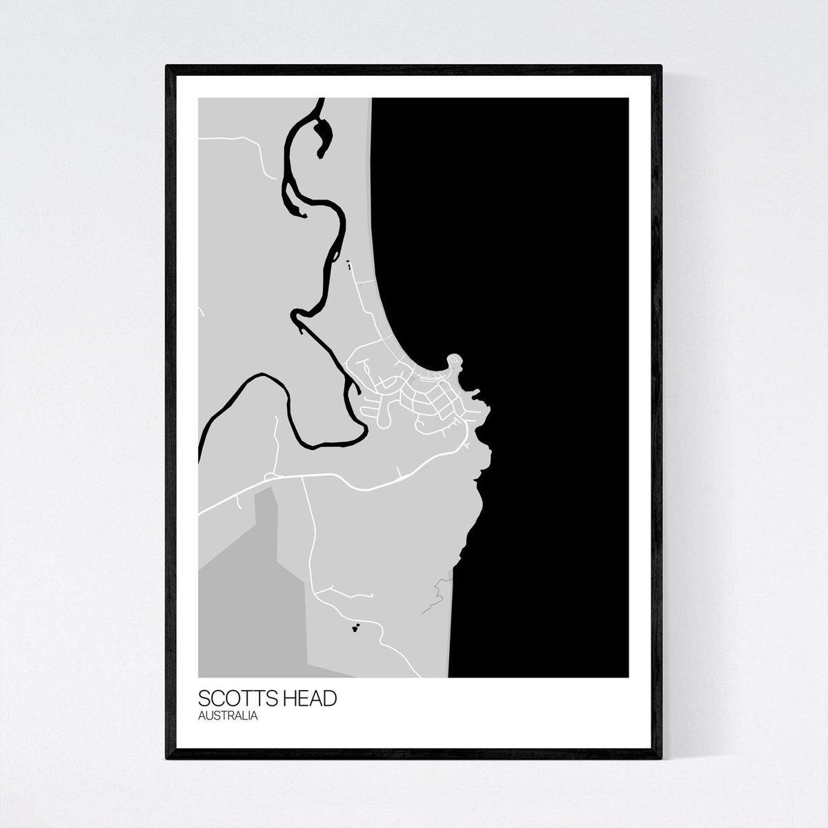 Scotts Head Map Art Print - Fast International Shipping! - Mapply.co