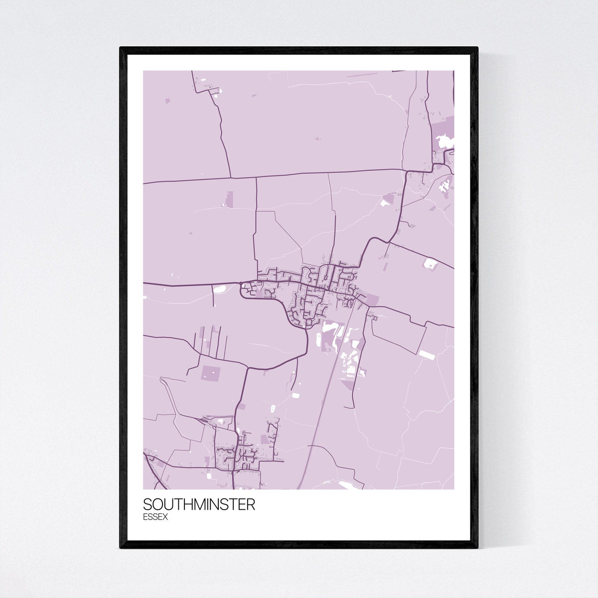 Southminster Map Art Print - Free International Shipping! - Mapply.co